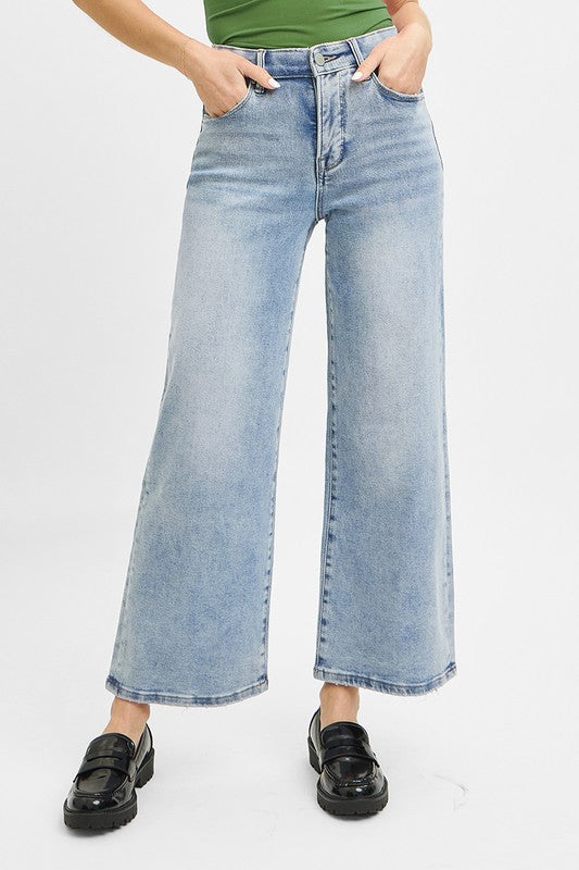 Risen Tummy Control Elastic Band High Rise Crop Wide – Willow at Merle ...